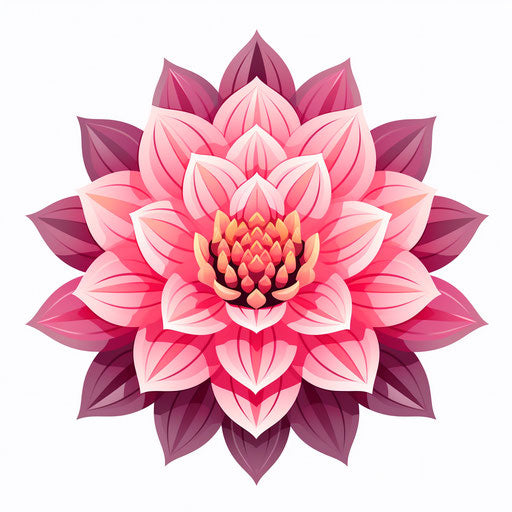 Pink lotus flower chibi clipart vector image – IMAGELLA