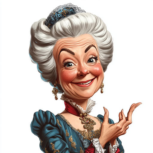 Humorous caricature of a Catherine the Great caricature clipart with ...