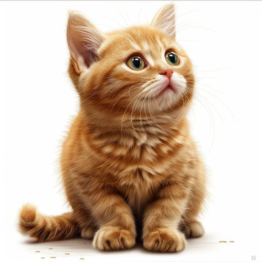 Realistic photo-style cat clipart with flat white background – IMAGELLA