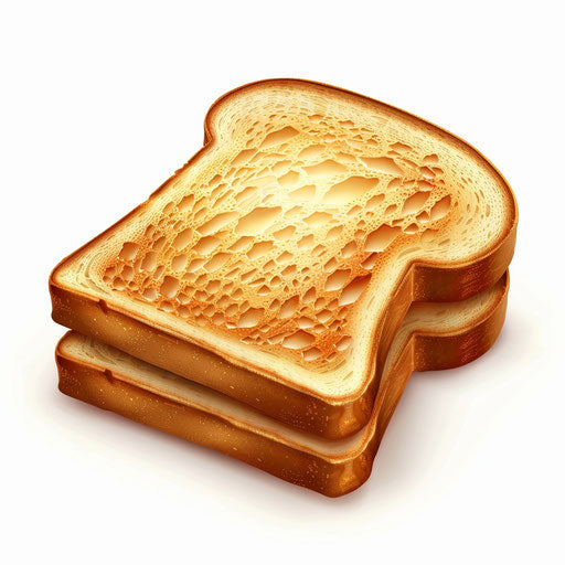 Realistic toast clipart on flat white background – IMAGELLA
