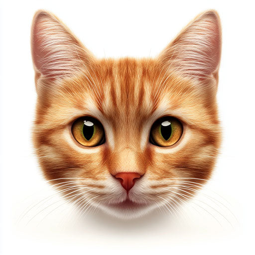 3D cat face in photo realistic style on flat white background – IMAGELLA