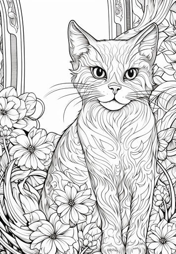 A young yellow cat in a coloring book – IMAGELLA
