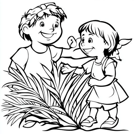 Simple Palm Sunday drawing for kids – IMAGELLA