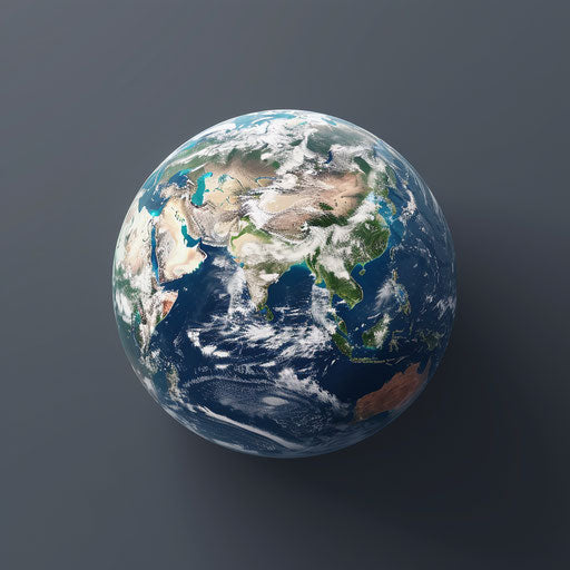 Earth clipart in photo realistic style with a flat brandon blue ...