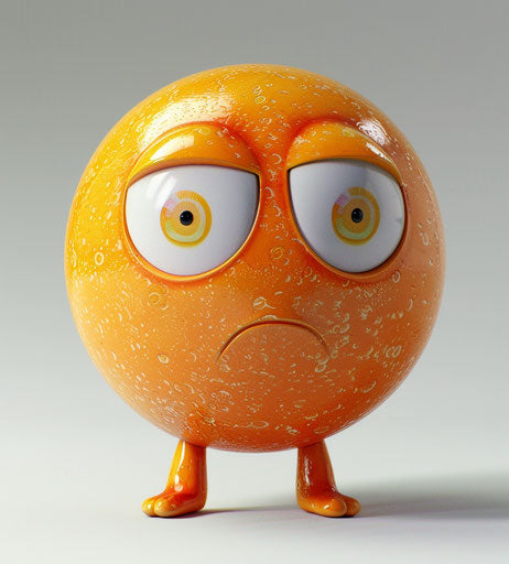 Hyperbolic sad expression in orange and yellow tones – IMAGELLA