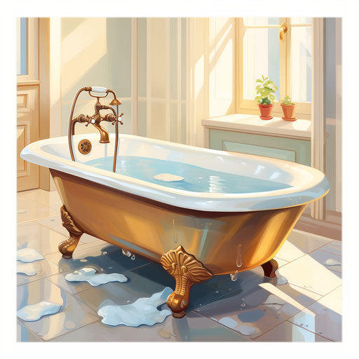 Bath illustration in the style of oil painting – IMAGELLA