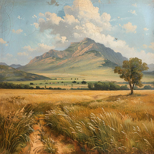 Transvaal Landscape, late 19th century, painting, Drakensberg – IMAGELLA