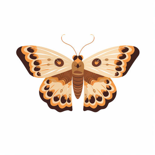 Minimalist moth illustration on white background – IMAGELLA