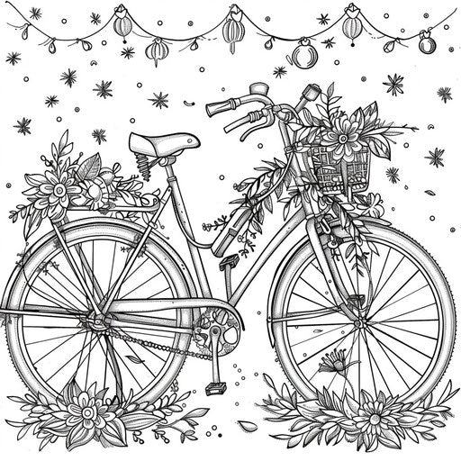 Whimsical bike adorned with fairy lights for a night ride – IMAGELLA