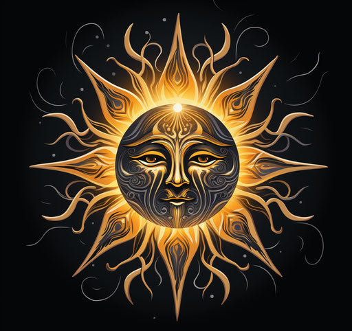 Neolithic sun tattoo on hand drawn design – IMAGELLA