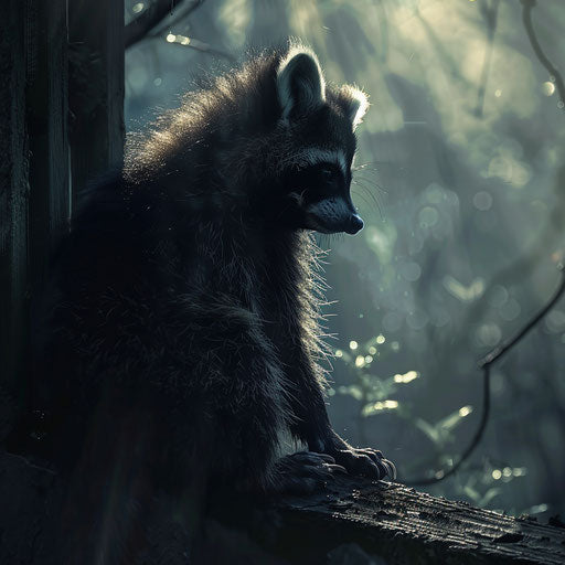 Tanuki with dramatic shadows and moody lighting – IMAGELLA