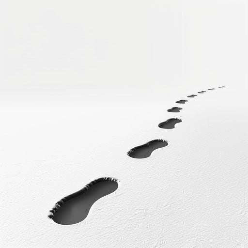 Realistic footprints on flat white background – IMAGELLA