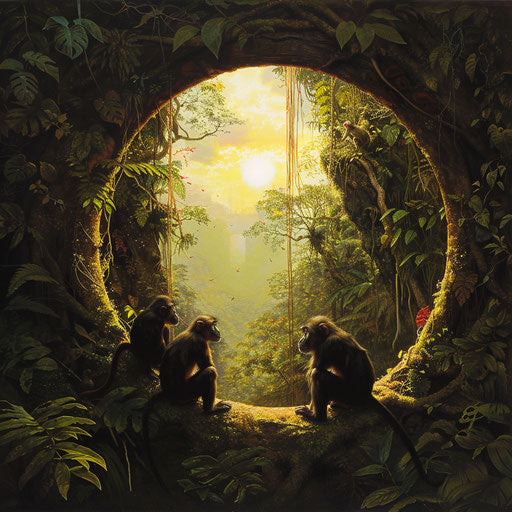Monkeys discover a magical portal in the jungle – IMAGELLA