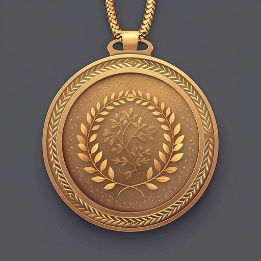 Gold medal on random background with vintage filter – IMAGELLA