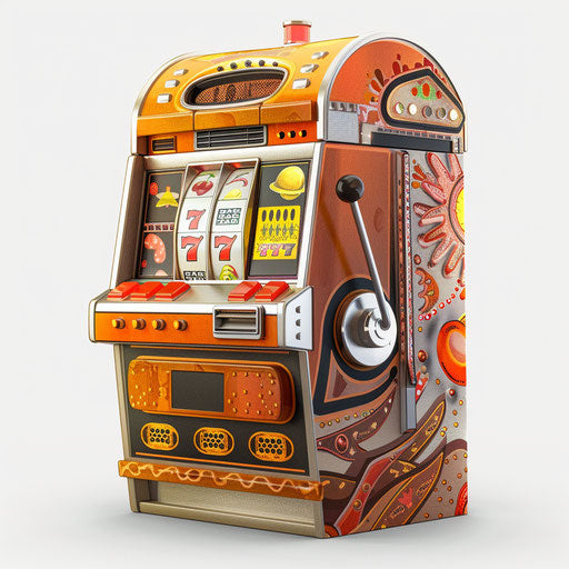 Realistic slot machine with white background – IMAGELLA