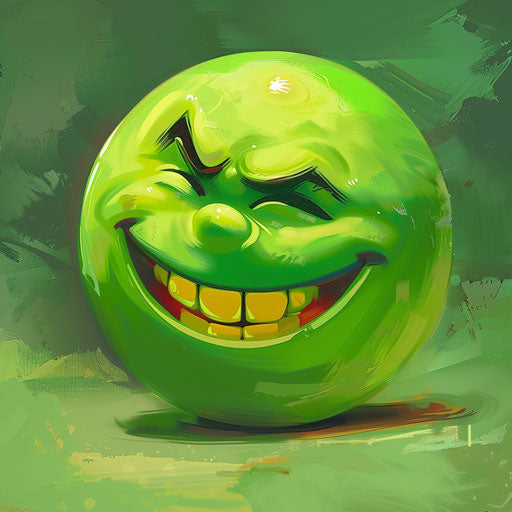 Green emoji emoji ball, grotesque caricatures – IMAGELLA