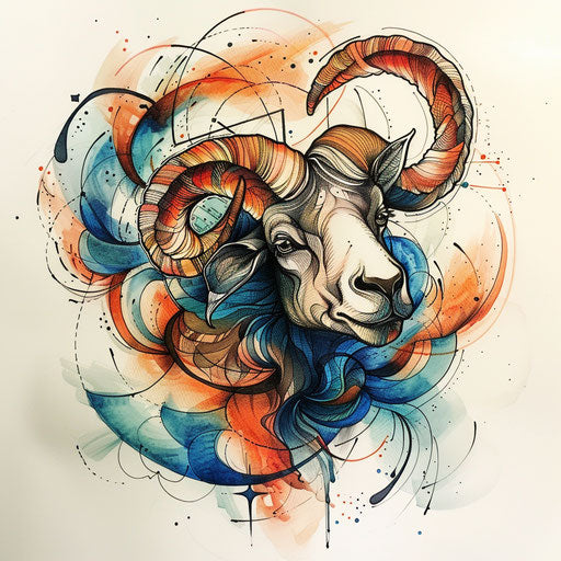 Abstract Aries constellation tattoo sketch – IMAGELLA