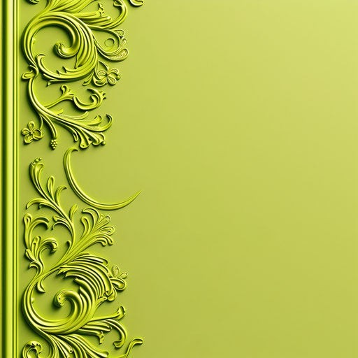 Realistic border design on chartreuse background – IMAGELLA