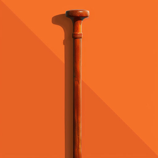 Realistic cane artwork on sunset orange background – IMAGELLA