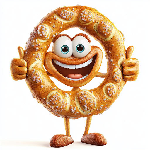 Humorous caricature of a pretzel caricature clipart with human ...