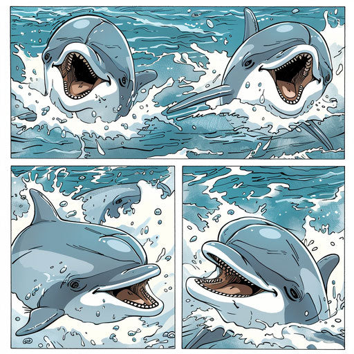 Dolphin adventures in a comic strip – IMAGELLA