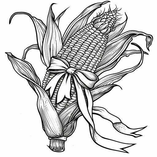 Corn cob decorated with a ribbon for a harvest festival – IMAGELLA