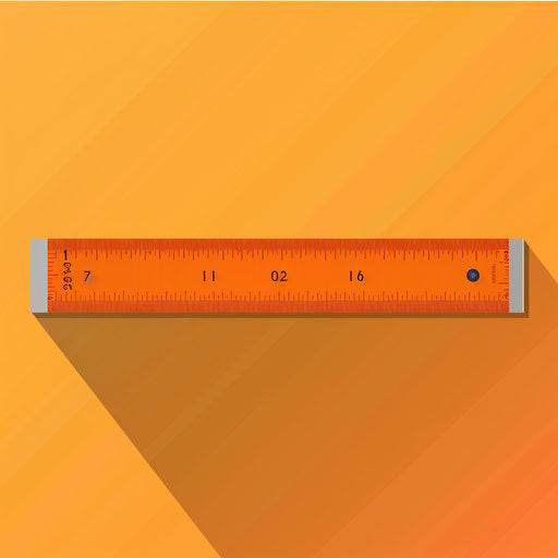 Realistic ruler clipart on sunset orange backdrop – IMAGELLA