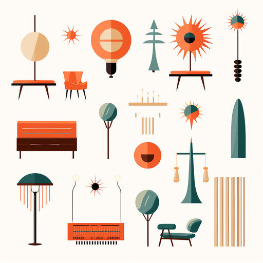 Retro minimalist clipart on white background – IMAGELLA