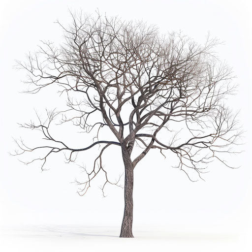 Realistic bare tree illustration on white backdrop – IMAGELLA