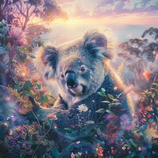 Koala in a dreamy landscape with surreal elements – IMAGELLA