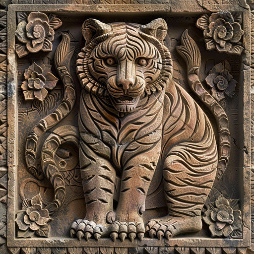 Mythical stone tiger guardian of ancient temples – IMAGELLA