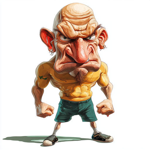 Humorous caricature of a contract with human characteristics – IMAGELLA