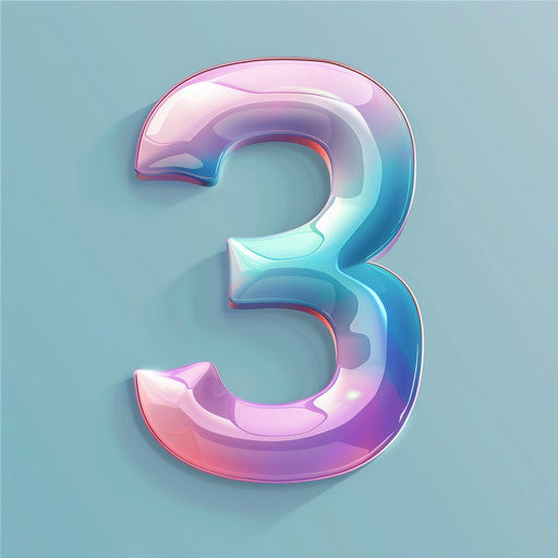 Realistic number 3 illustration with vivid colors – IMAGELLA