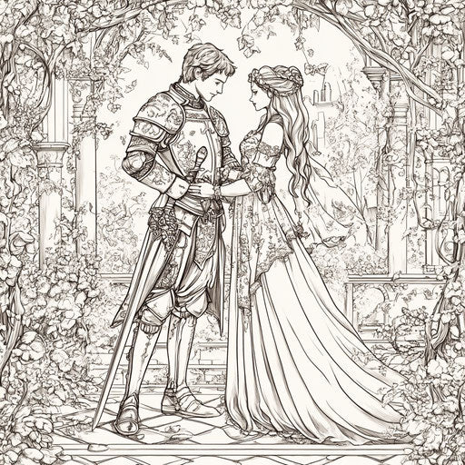 A knight and a princess in a romantic scene – IMAGELLA