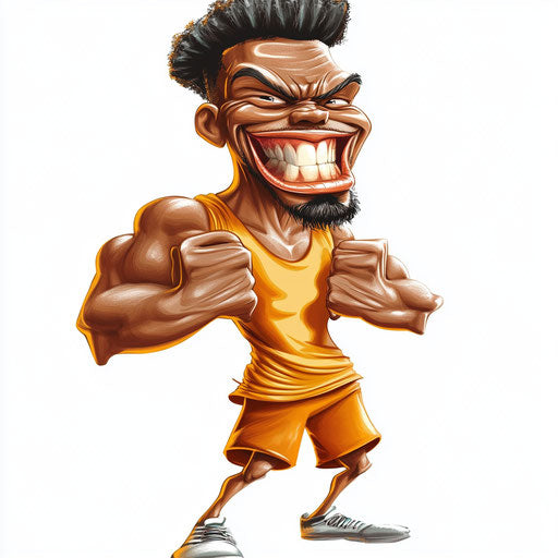 Humorous caricature of a Juneteenth clipart with human characteristics ...