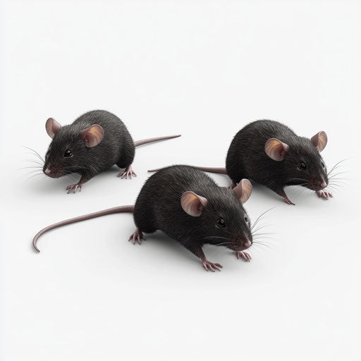 3D mice in realistic style with flat white background, isolated clipart ...
