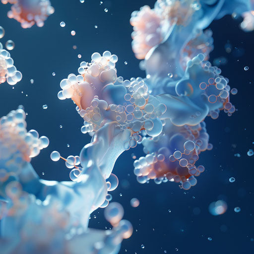 Photo realistic protein clipart on an indigo background. – IMAGELLA