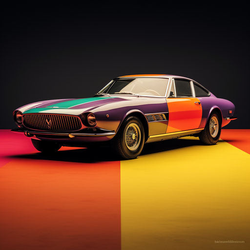 Classic Maserati Ghibli rainbow colors – IMAGELLA