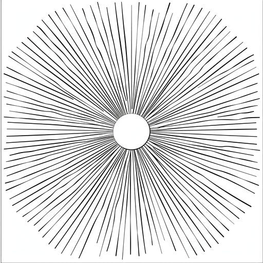 Simple sunburst design for easy coloring – IMAGELLA