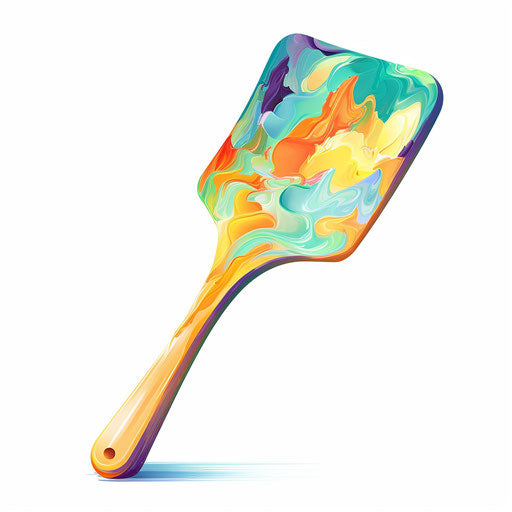 Abstract spatula artwork on white backdrop – IMAGELLA