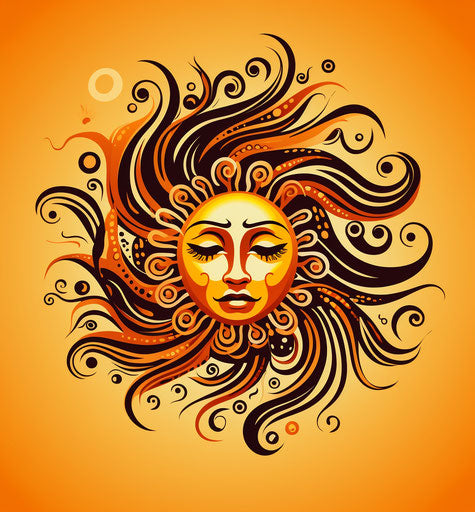 Solar tattoo with tribal elements – IMAGELLA