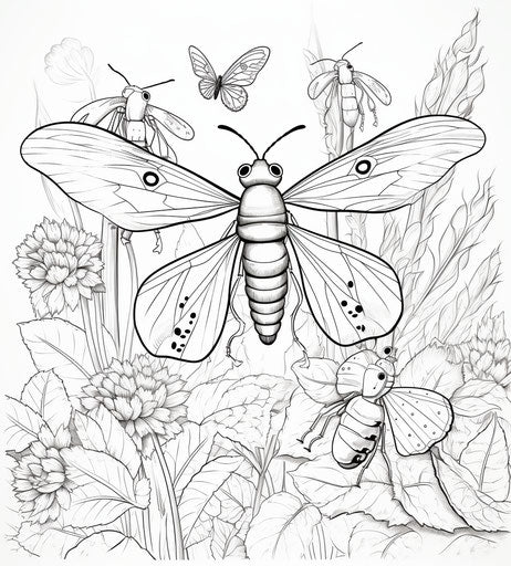 Garden insect coloring page – IMAGELLA