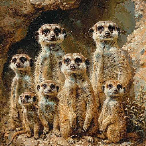 Multiple Generations of Meerkats, Family Structure and Habitat – IMAGELLA