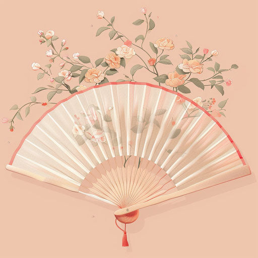 Realistic fan on dusky rose background – IMAGELLA