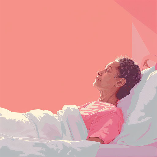 Realistic patient clipart on flat dusky rose background – IMAGELLA