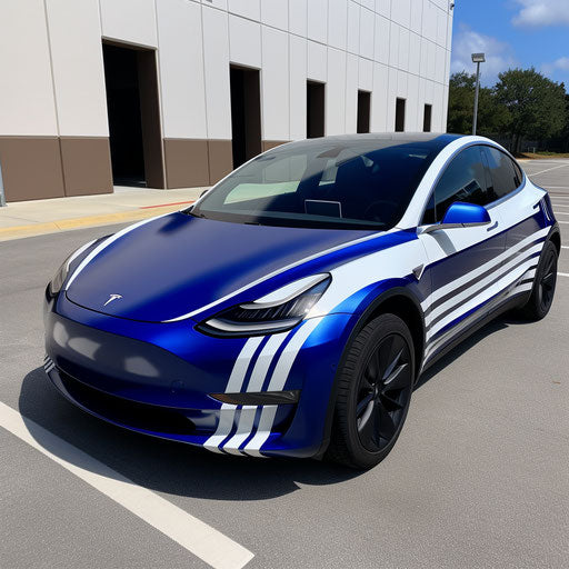Racing stripes on Tesla model y – IMAGELLA