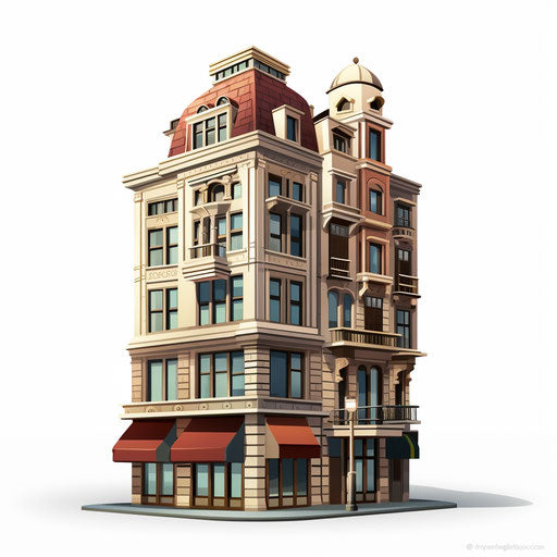 Building clipart in the style of Chiaroscuro Art – IMAGELLA