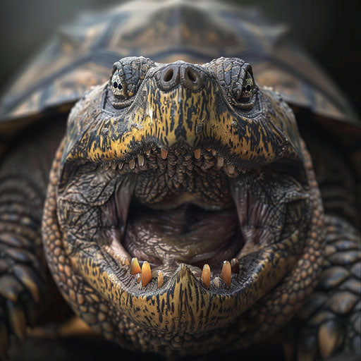 Close-up of a snapping turtle's sharp beak – IMAGELLA