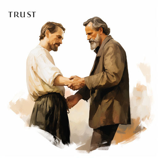 Trust clipart in the style of oil painting on white background – IMAGELLA