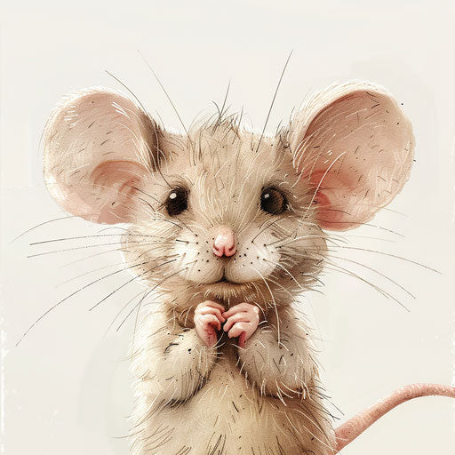 Realistic mouse clipart on flat white background – IMAGELLA